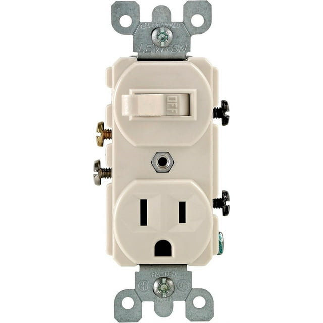 SWITCH W/GND RCPT LTALM by LEVITON MfrPartNo 05225-0TS - Walmart.com