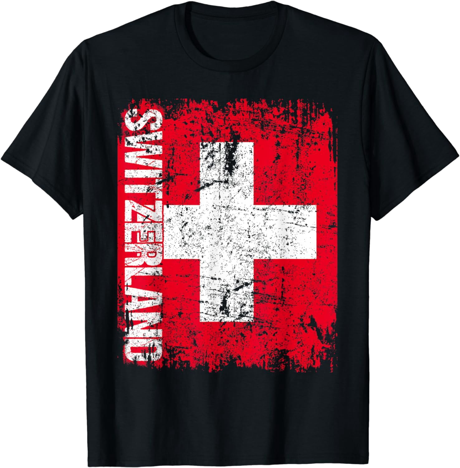 SWITZERLAND Flag Vintage Distressed SWISS T-Shirt - Walmart.com