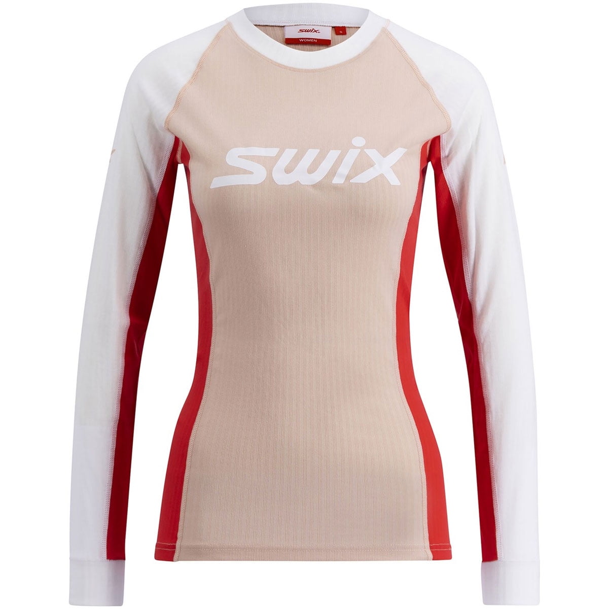 SWIX Adult Female Racex Classic Long Sleeve Shirt, Color: Peach Whip ...
