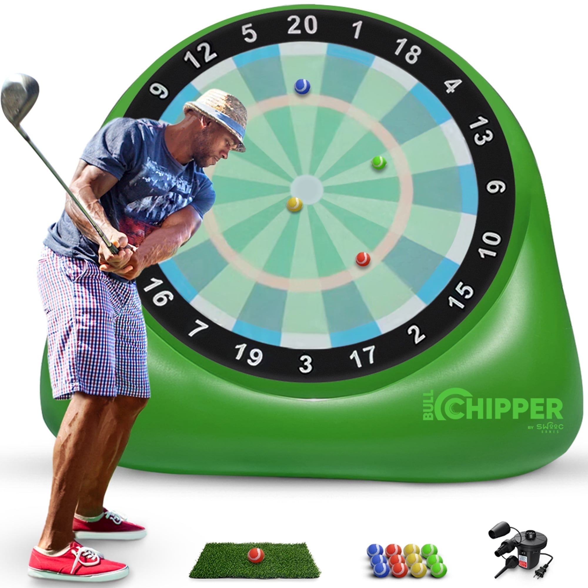Swooc Games® – Bull Chipper™ | Giant Golf Darts (Over 6ft Tall) w/ 10 ...