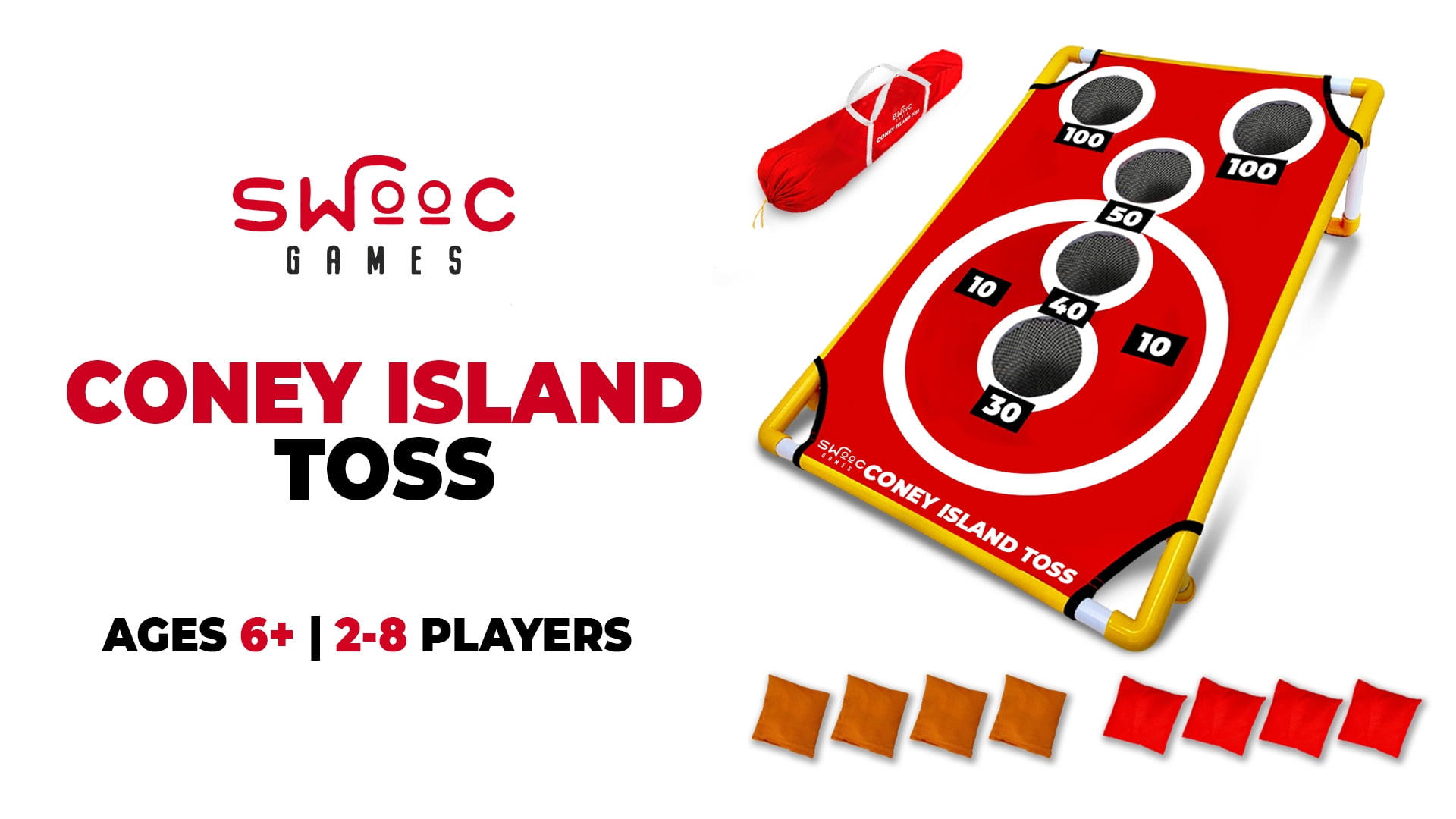 SWOOC Games - Coney Island Toss™ - Arcade Style Cornhole Board Set w ...