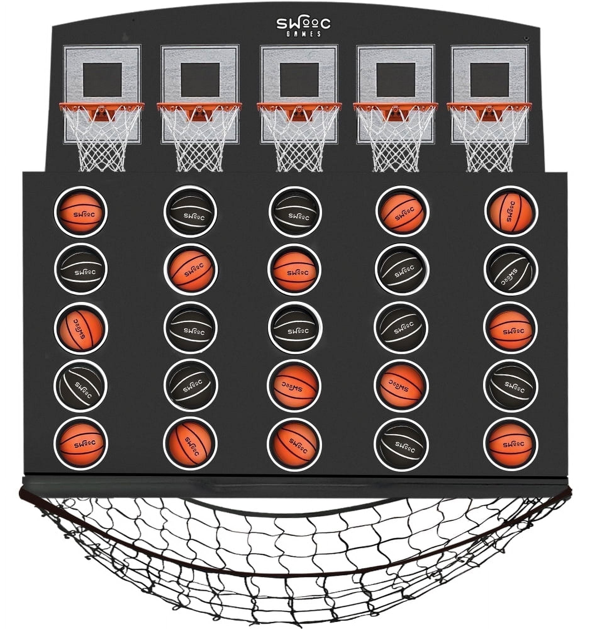 SWOOC Wall Mounted Giant Basketball 4 In A Row, 26 x 32 in, Multi-Game ...