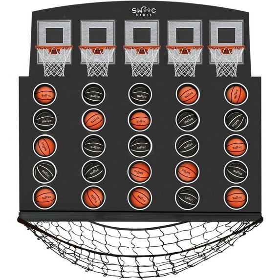 SWOOC Wall Mounted Giant Basketball 4 In A Row, 26 x 32 in, Multi-Game ...
