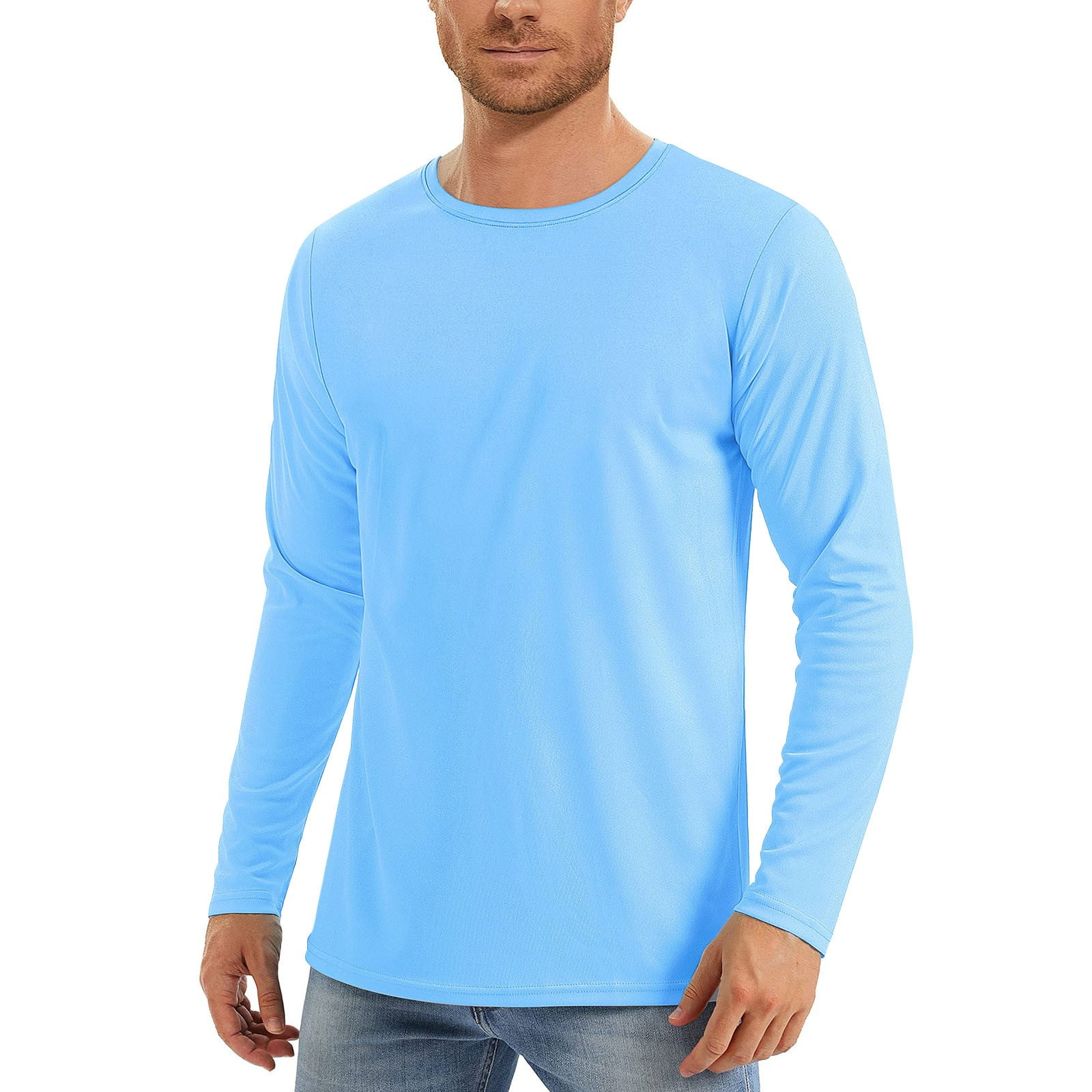 SWPZC Men's Long Sleeve Shirt Wiry Sun Long Sleeve T Shirt For Exercise ...