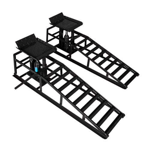 SWQQWEI Car Ramp Lift,2 Pack Hydraulic Car Ramps,11000LBS Automotive ...