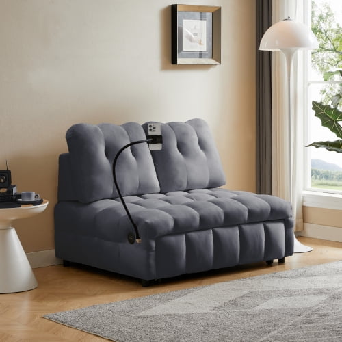 SWQQWEI Pull Out Sofa Bed, Velvet Couch,Independently Removable ...