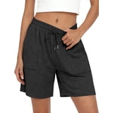 SWQZVT Women's Sweat Shorts with Pockets, Elastic Drawstring Waist ...