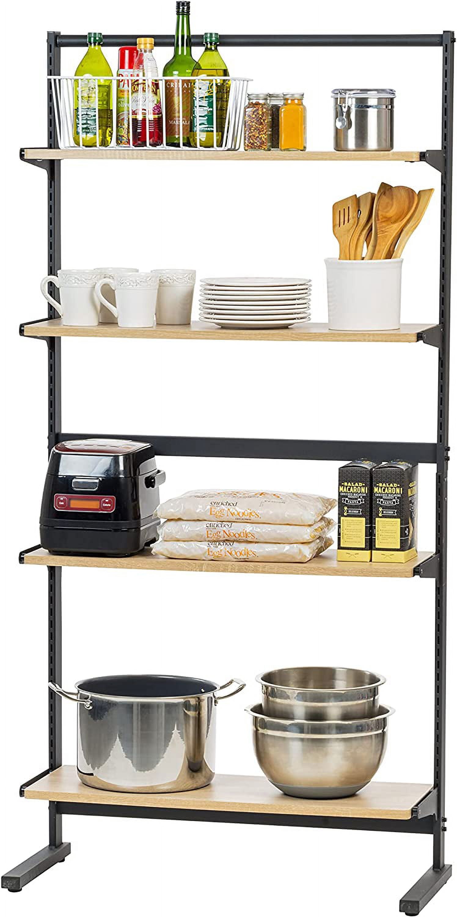 SWR-4 Baker’s Rack with Storage Adjustable Shelves, Coffee Station ...