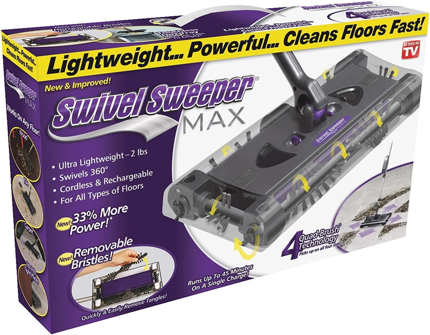 SWSMAX Swivel Sweeper, Purple - Walmart.com