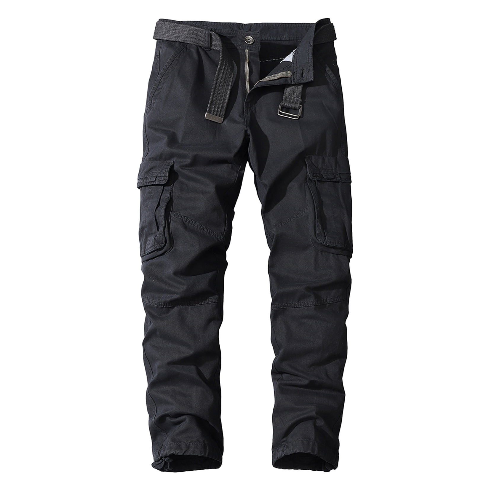 SWSMCLT Men Cotton Pants Comfy Casual Cargo Pants 100% Mid Rise Soft ...