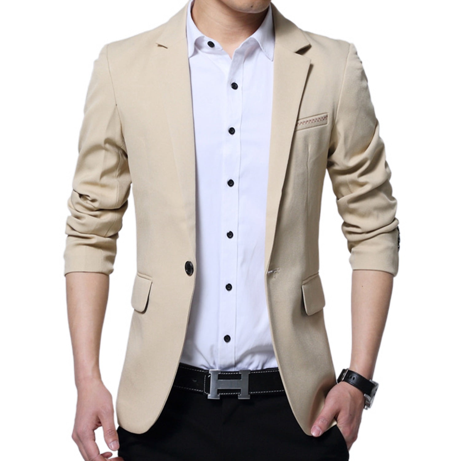 SWSMCLT Men's Business Sport Coat Fall Blazer Jacket Long Sleeved ...