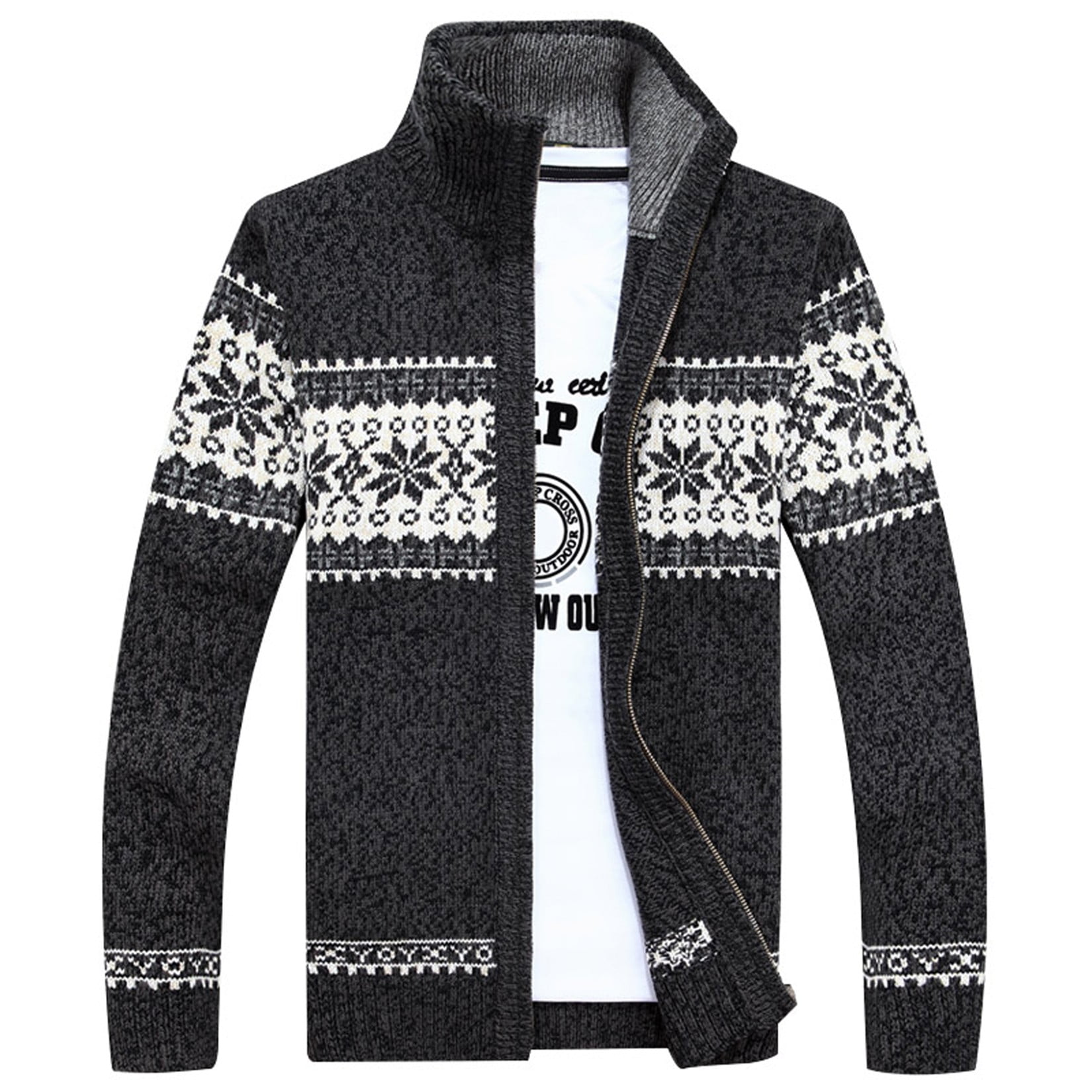 SWSMCLT Men's Cardigan Sweaters Winter Thick Knit Heavy Knitted ...