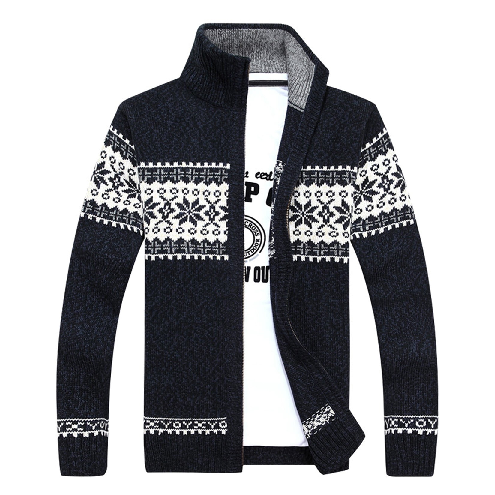 SWSMCLT Men's Cardigan Sweaters Winter Thick Knit Heavy Knitted ...