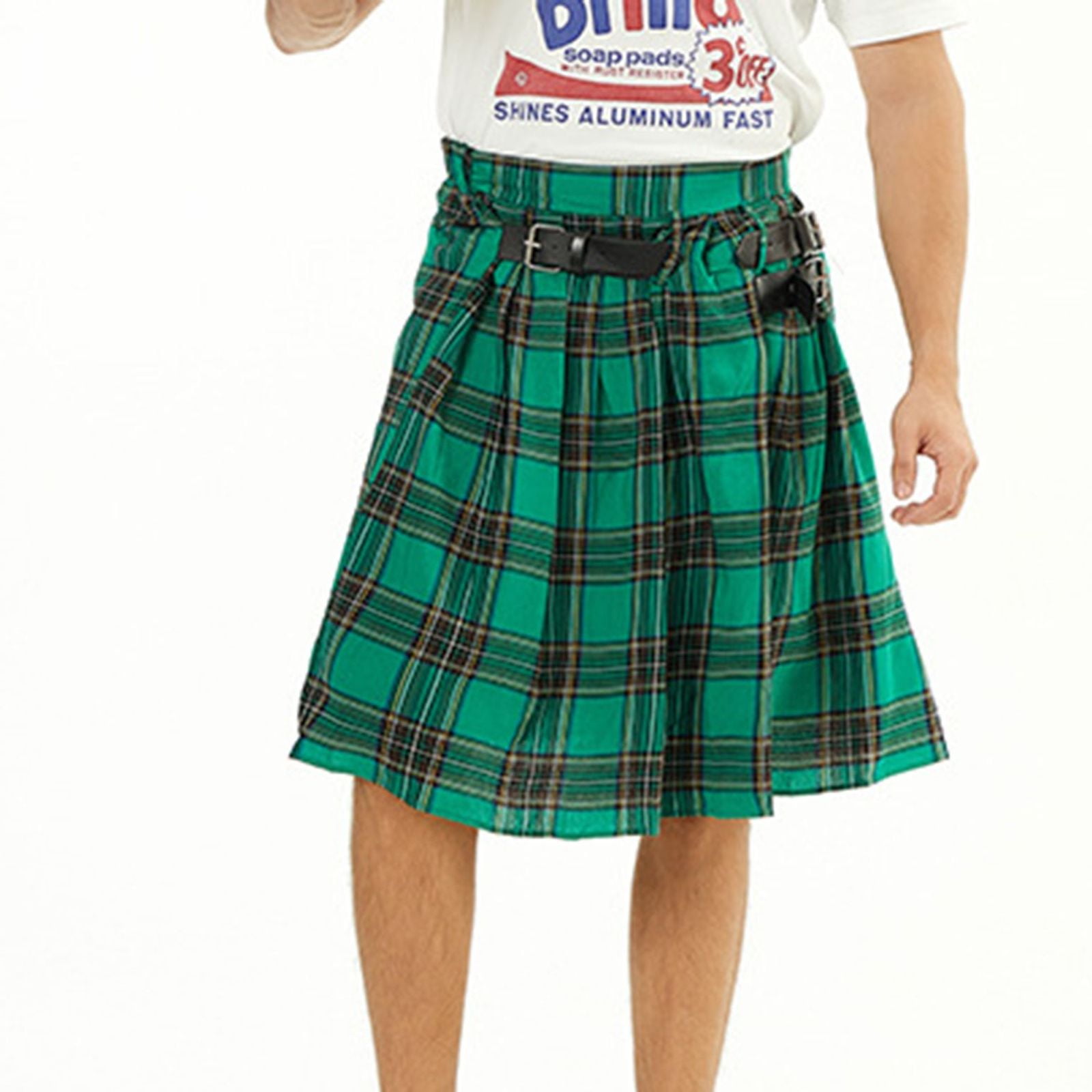 SWSMCLT Men's Halloween Kilt Mardi Gras Scottish Pleated Midi Irish ...