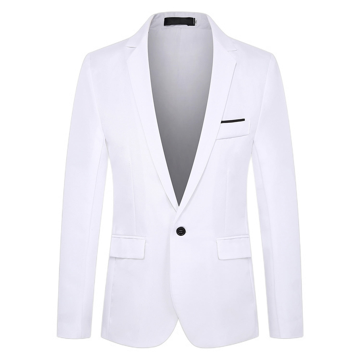SWSMCLT Men's Long Sleeve Blazer Business Cozy Business Slim Fit Split ...