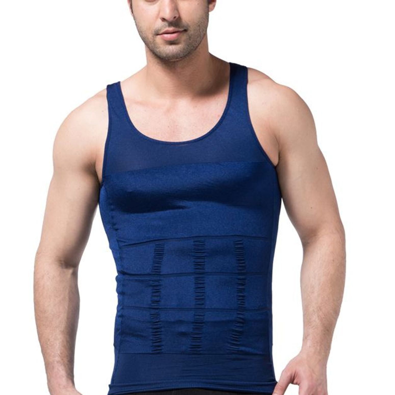 SWSMCLT Men's Tank Tops Vest Tummy Control Summer Compression Vest Slim ...
