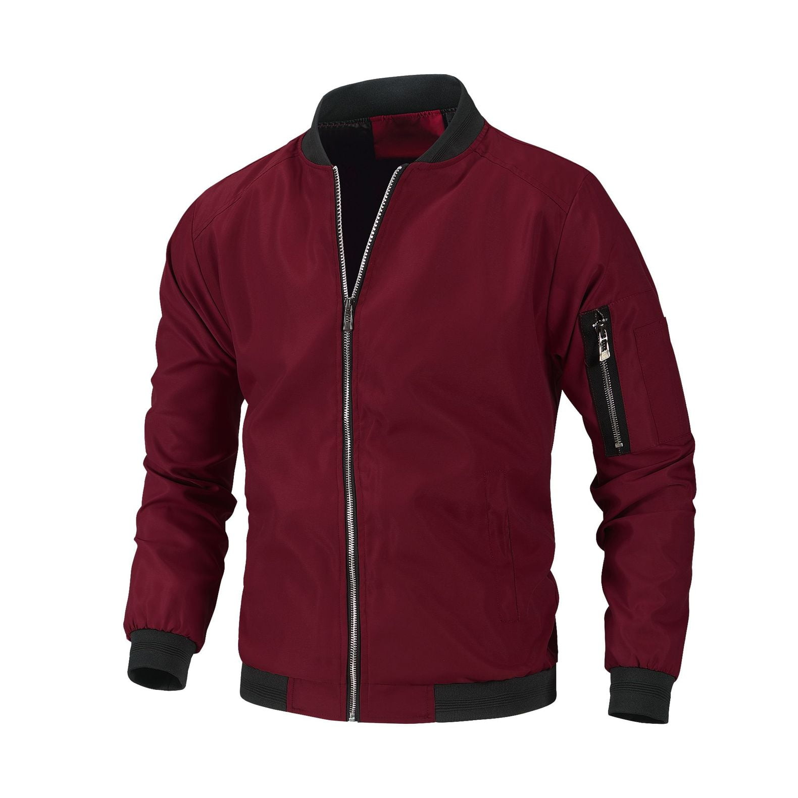 SWSMCLT Mens Snow Jacket Long Sleeve Coat Full Zip Jackets Soft Casual ...