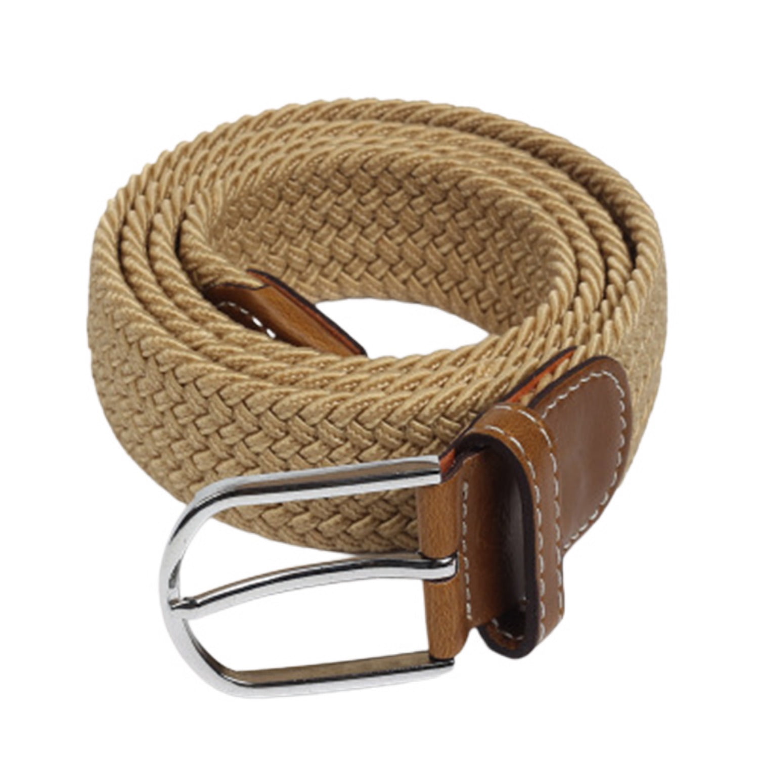 SWSMCLT Unisex Belt Holeless Womens Flexible Elastic Web BeltFabric ...