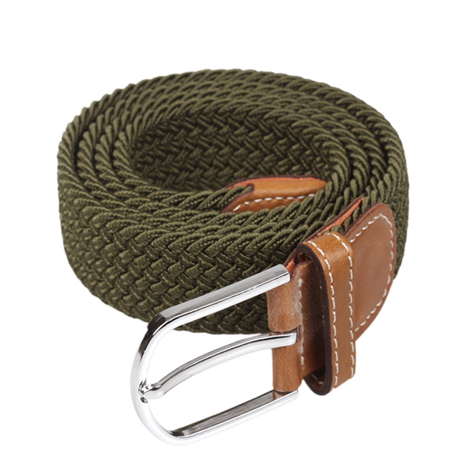 SWSMCLT Unisex Belt Holeless Womens Flexible Elastic Web BeltFabric ...