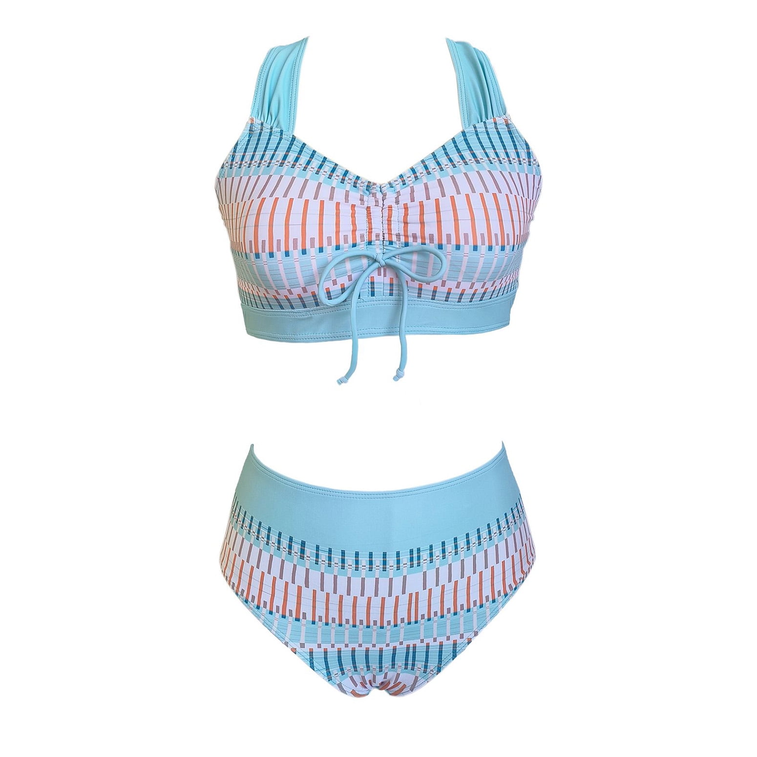 SWSMCLT Women's 2 Piece Bathing Suit Sexy Swimsuit Bow Spandex Bikini ...