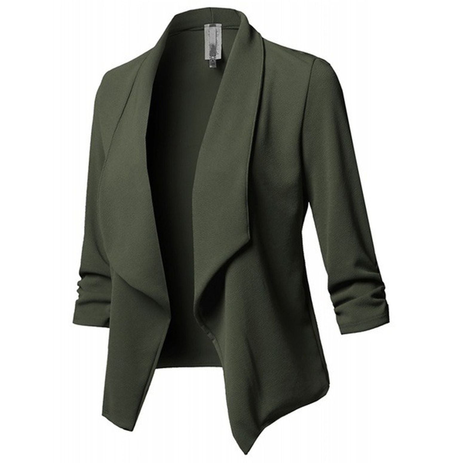 SWSMCLT Women's 3/4 Sleeve Blazer Slim Fit Casual Lightweight Office ...