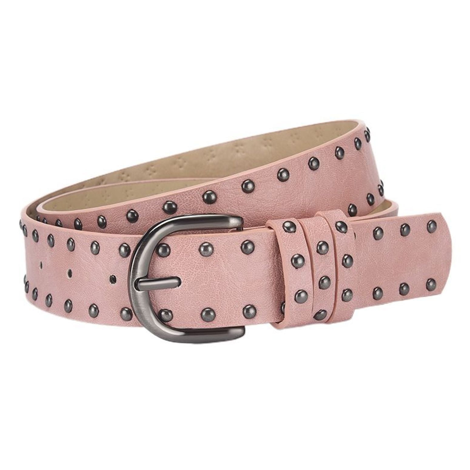 SWSMCLT Women's Autumn Belt Casual Groove Belt Metal Adjustable Belts ...