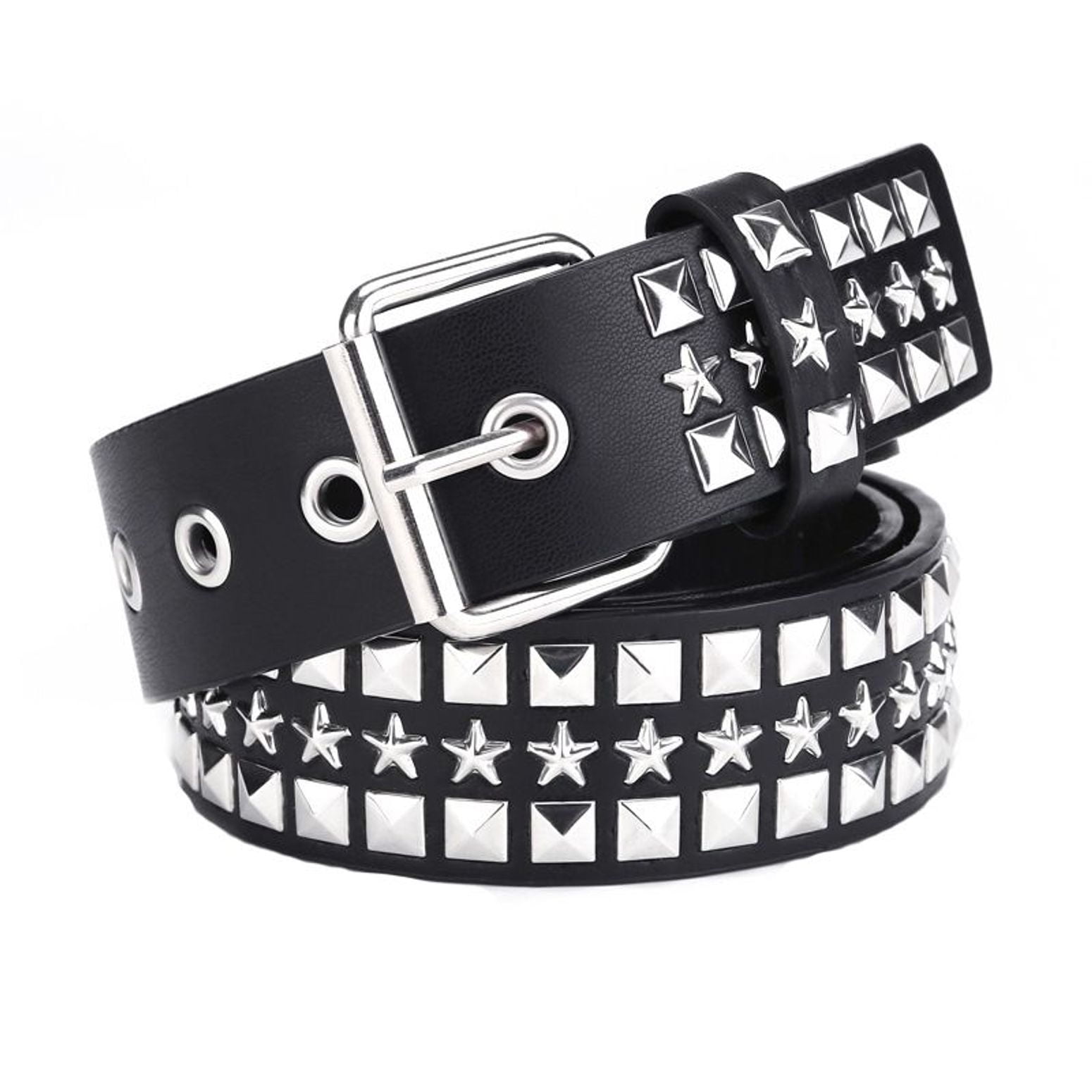 SWSMCLT Women's Basic Belt Biker Adjustable Belts Medium Groove Belt ...