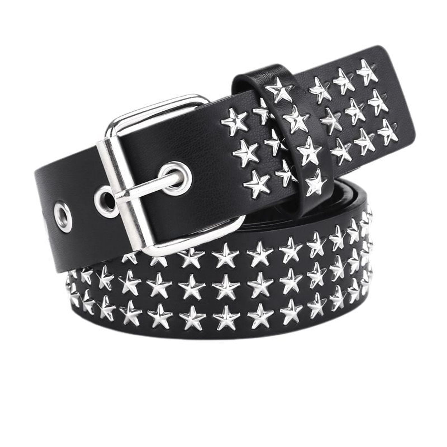 SWSMCLT Women's Basic Belt Biker Adjustable Belts Medium Groove Belt ...