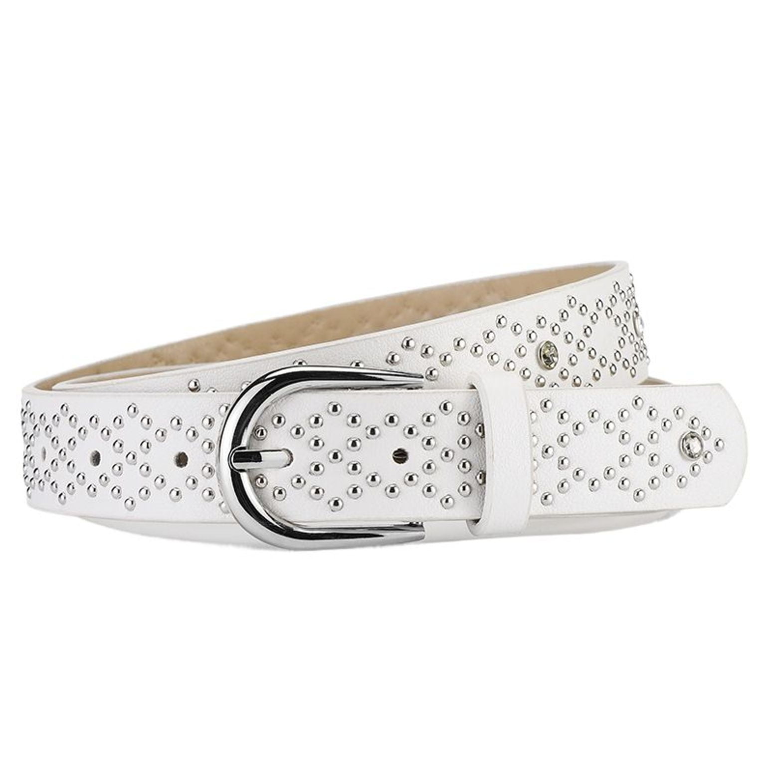 SWSMCLT Women's Basic Belt Biker Groove Belt Autumn Harem Faux Leather ...
