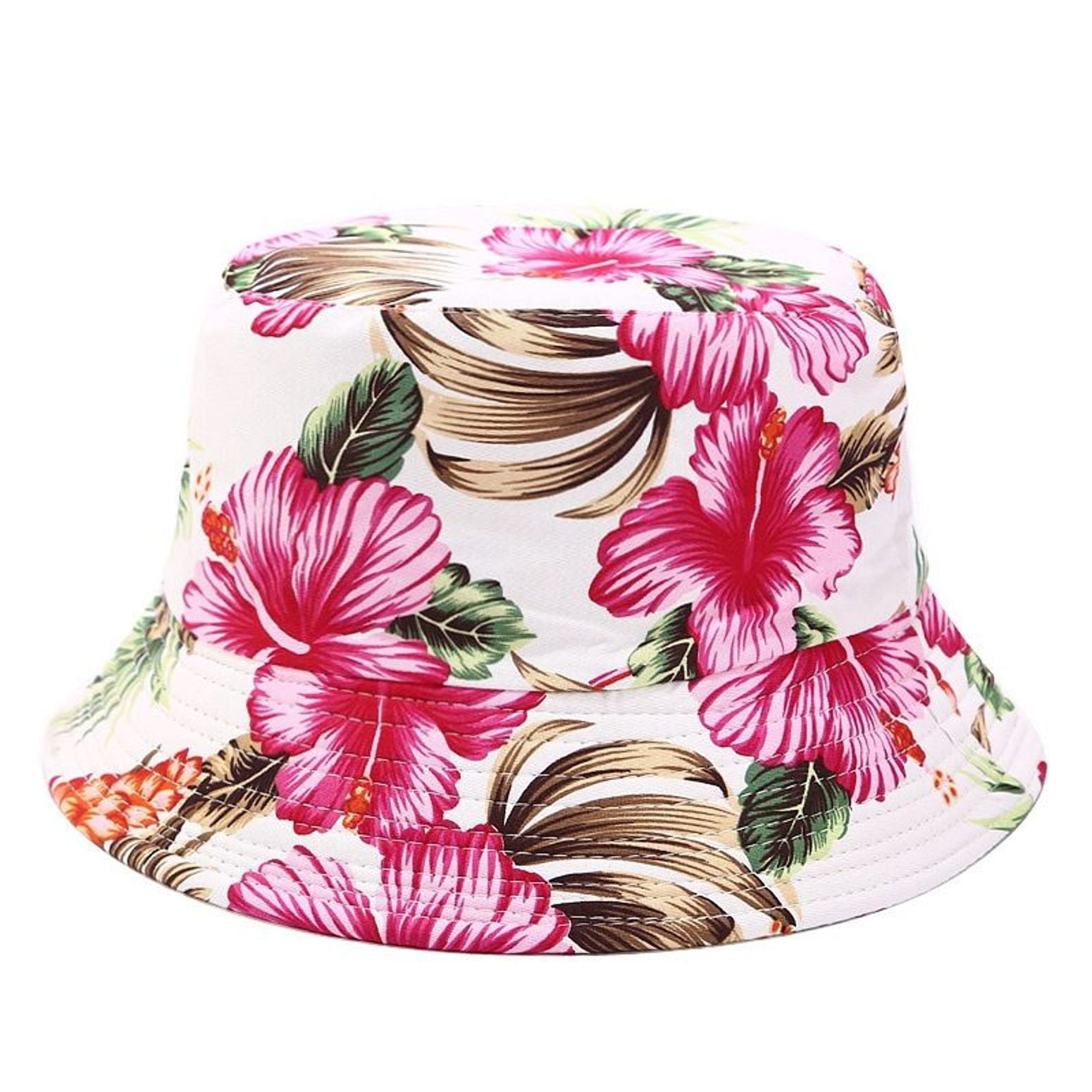 SWSMCLT Women's Beach Bucket Hat Fun Hawaiian Travel Vacation Bowl Hat ...