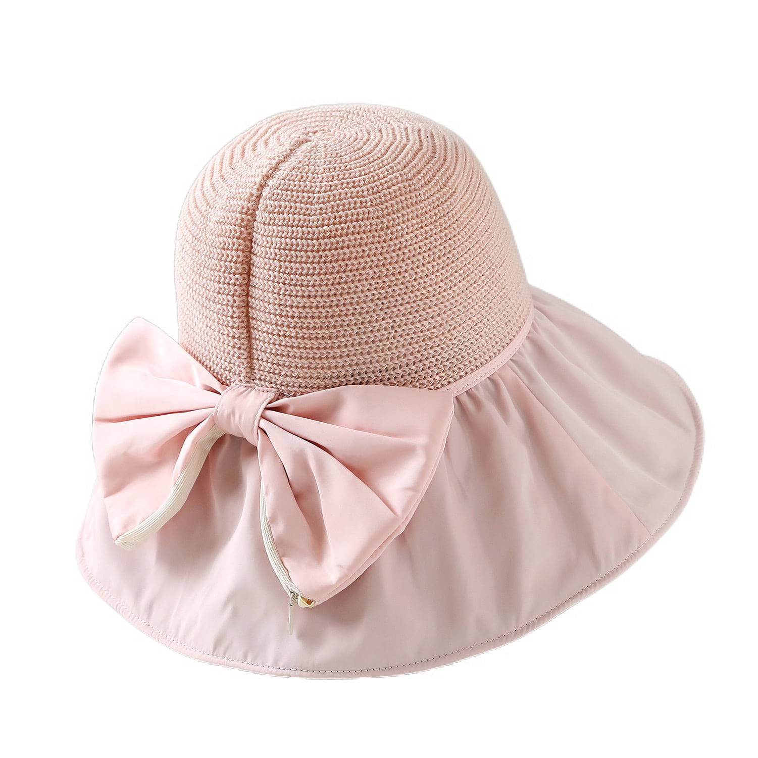 SWSMCLT Women's Beach Foldable 100 Cotton Sun Hat Wide Brim Floppy Hat ...