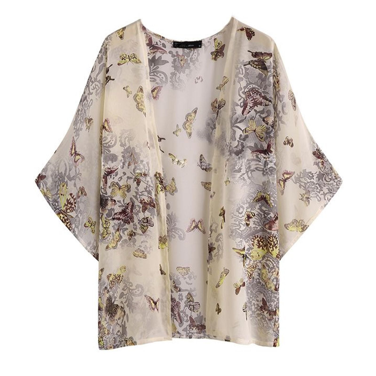 SWSMCLT Women's Beach Top Summer Cover Up Half Sleeve Cape Open Front ...