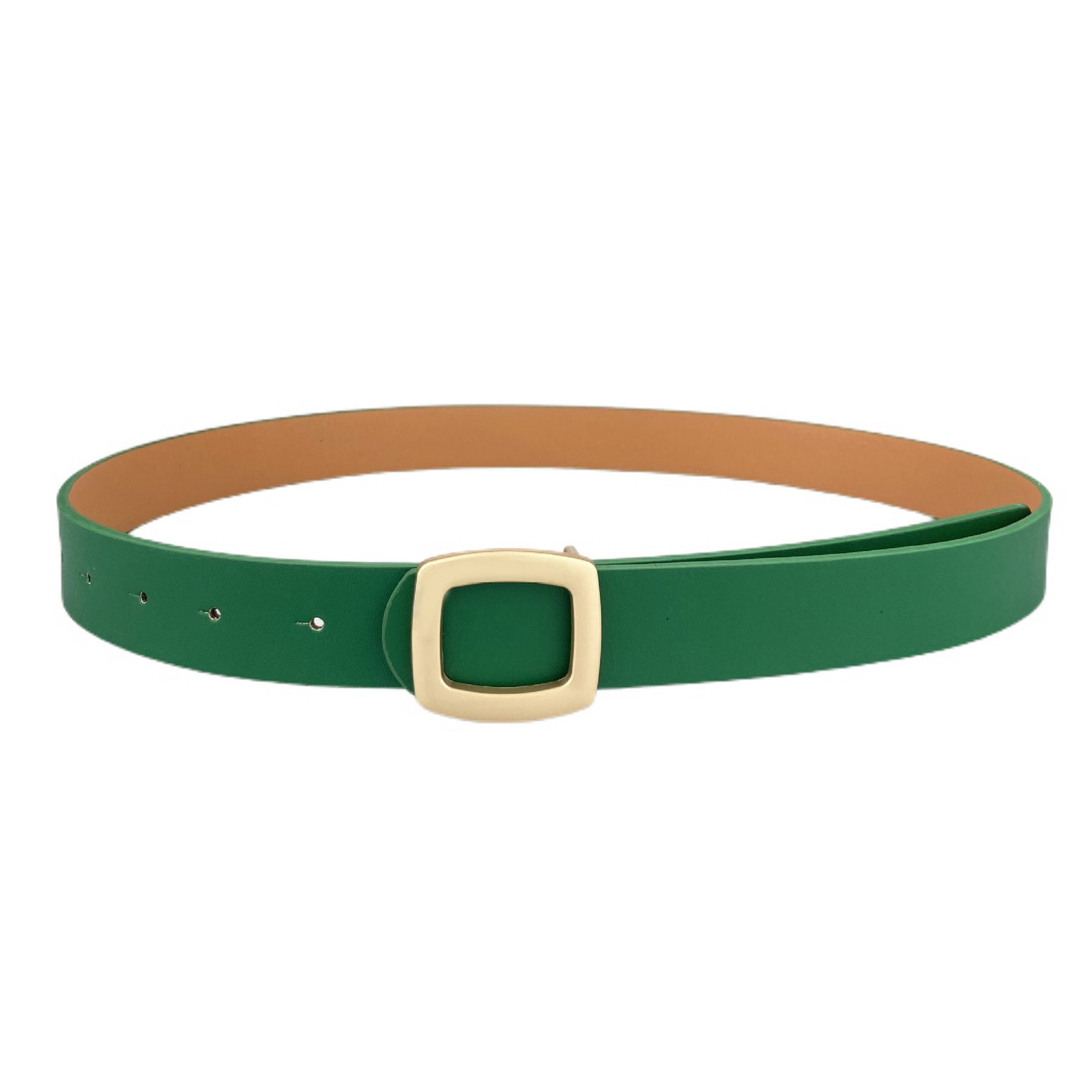 SWSMCLT Women's Belt For Dress Fashion PU Metal Buckle Faux Leather ...