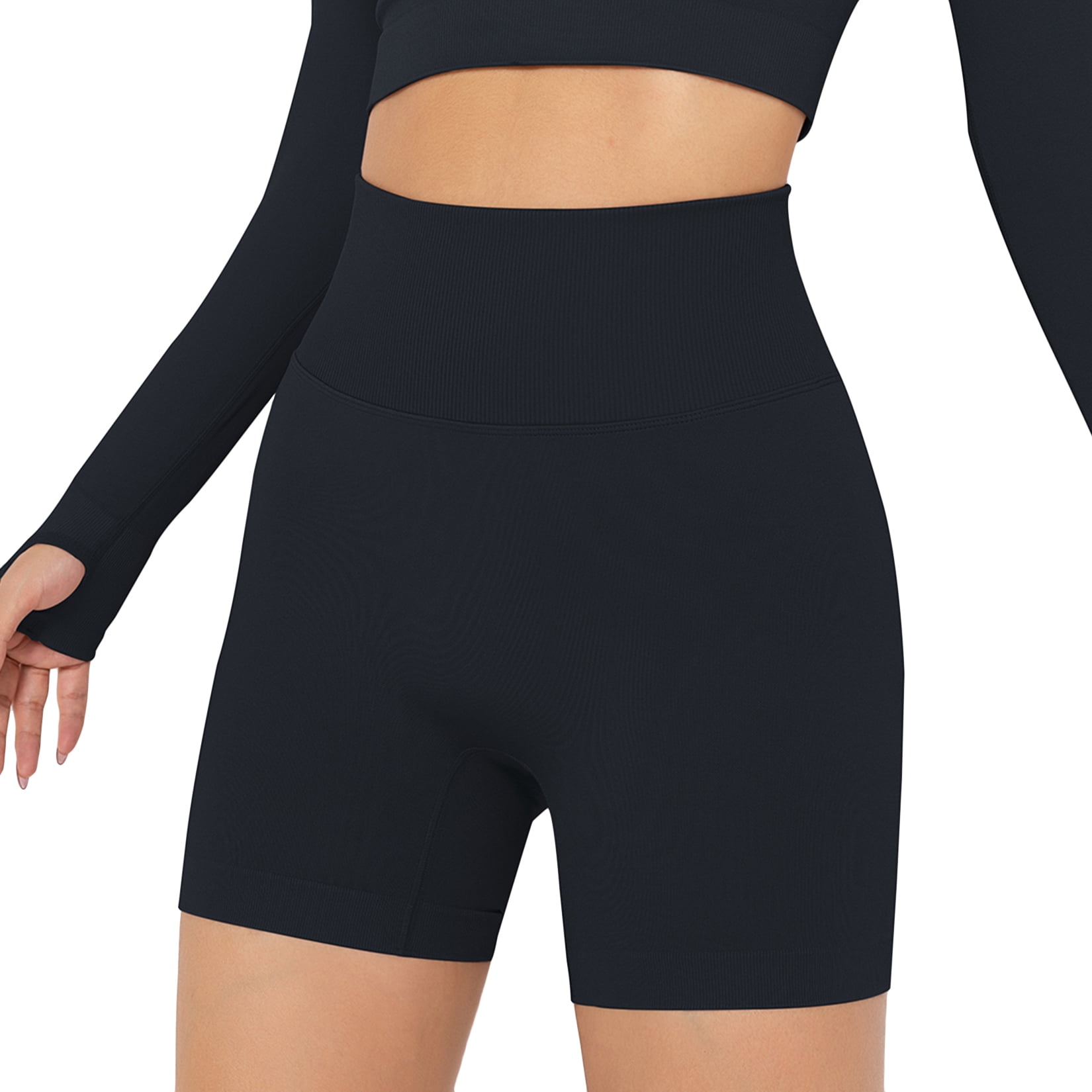 SWSMCLT Women's Biker Shorts Seamless Dry Fit Yoga Gym Running High ...
