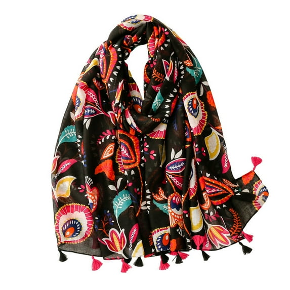 SWSMCLT Women's Boho Cape Pashmina Shawl Scarf Lightweight Fall Fringe ...