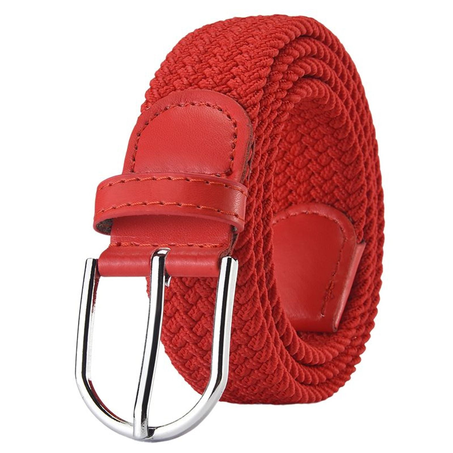 SWSMCLT Women's Braided Adjustable Belts Medium Holeless D Ring Braided ...