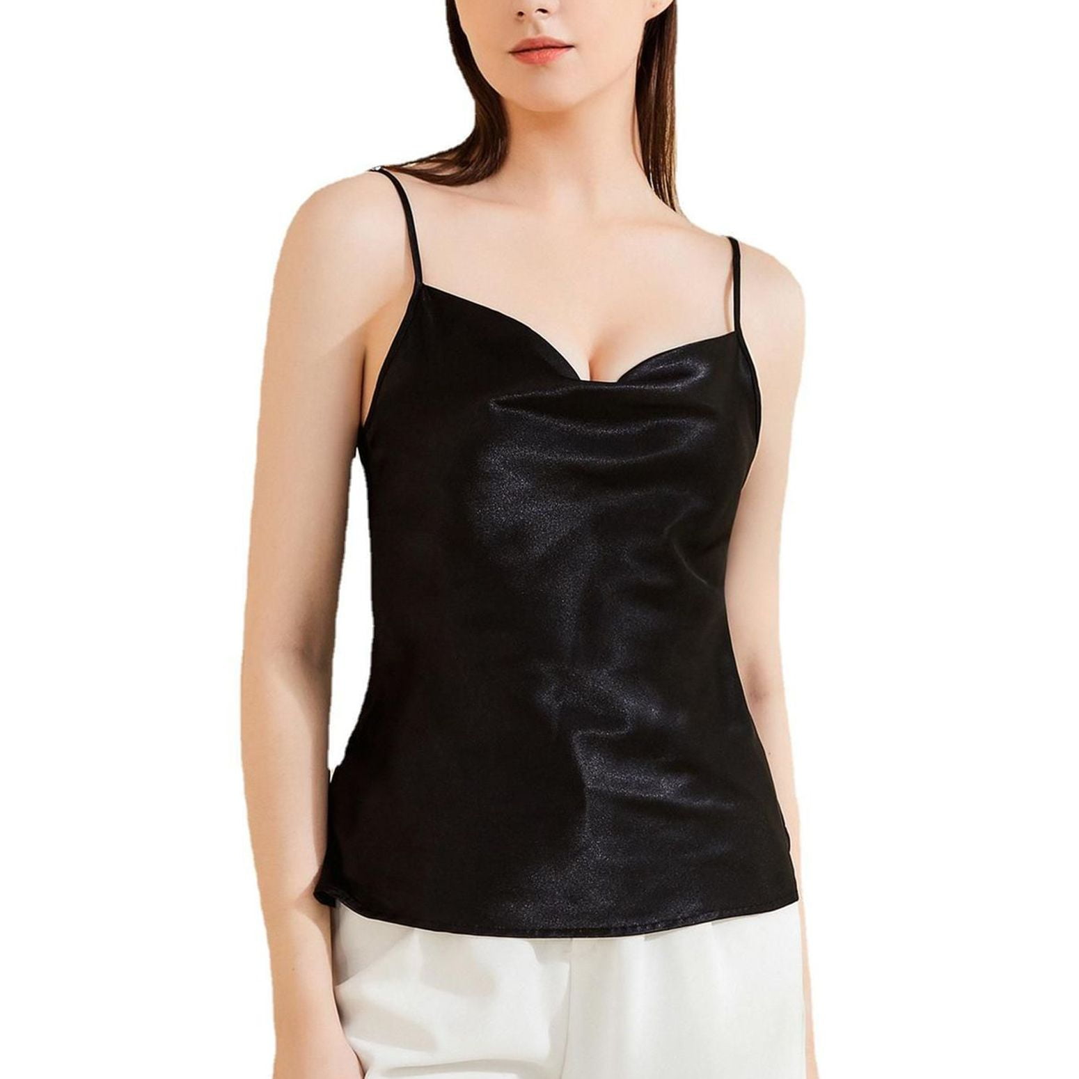 SWSMCLT Women's Cami Tops Camisole Summer Soft Silky Thin Smooth ...