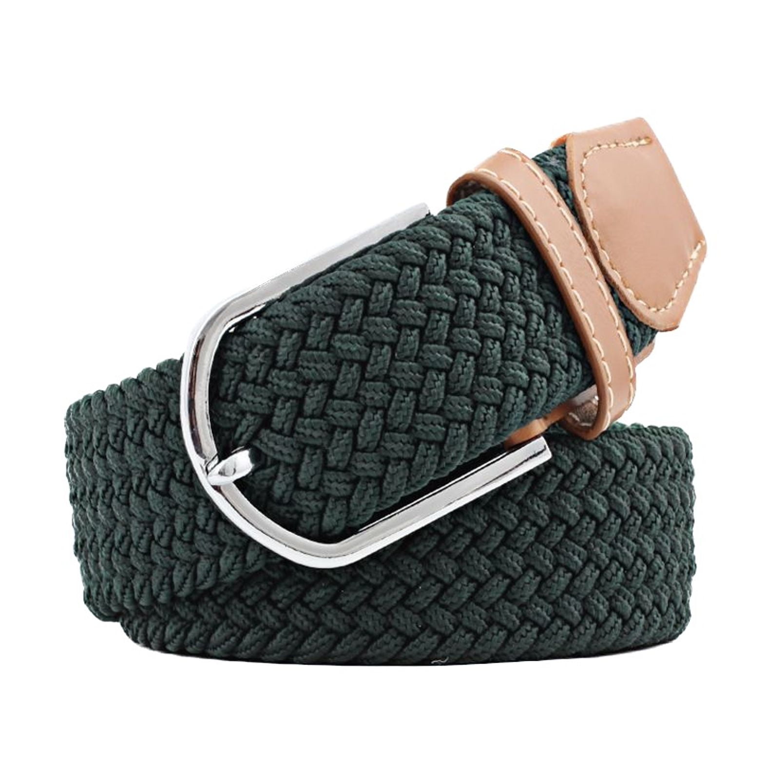 SWSMCLT Women's Canvas Web Belt Fashion Metal Stretch Travel Braided ...