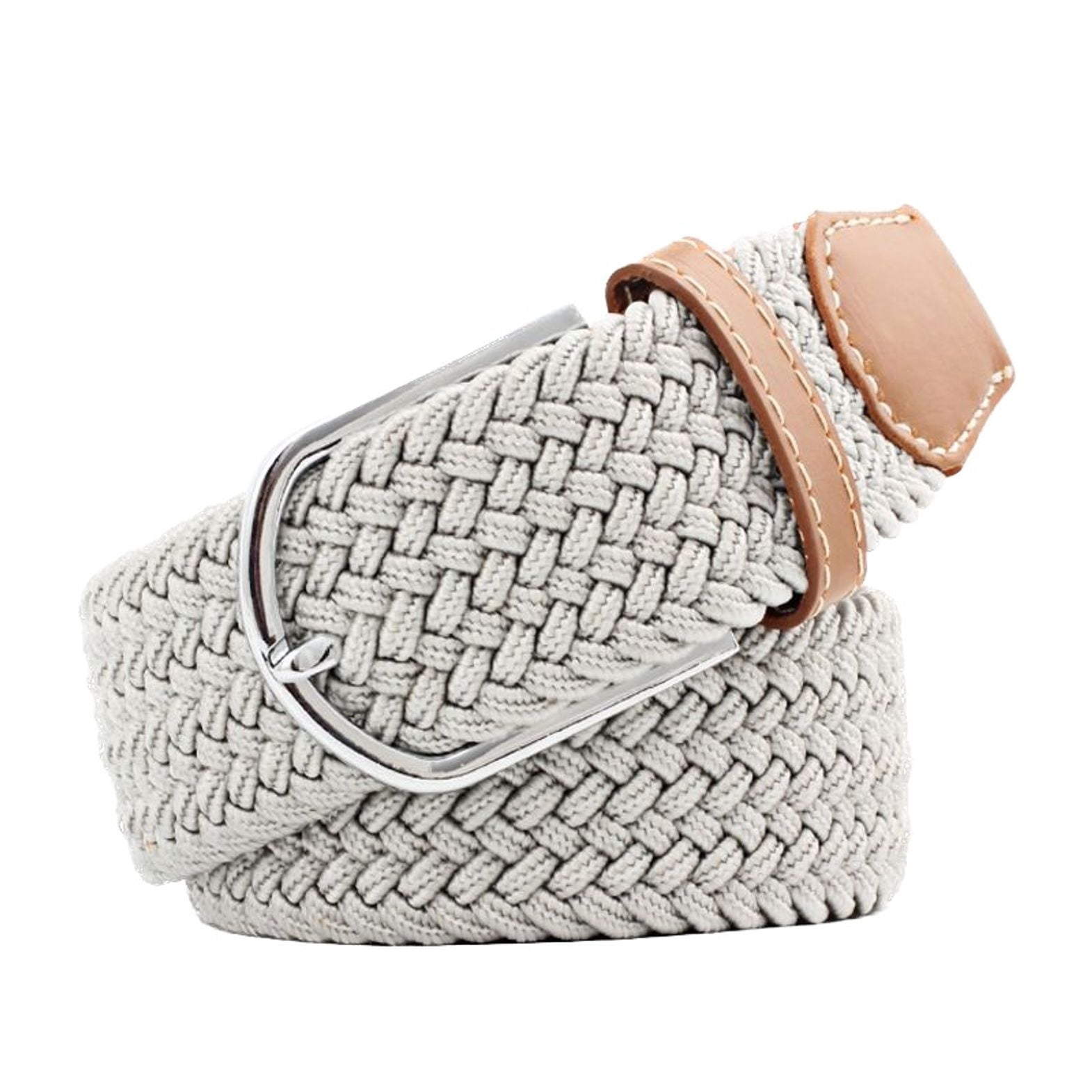 SWSMCLT Women's Canvas Web Belt Fashion Metal Stretch Travel Braided ...