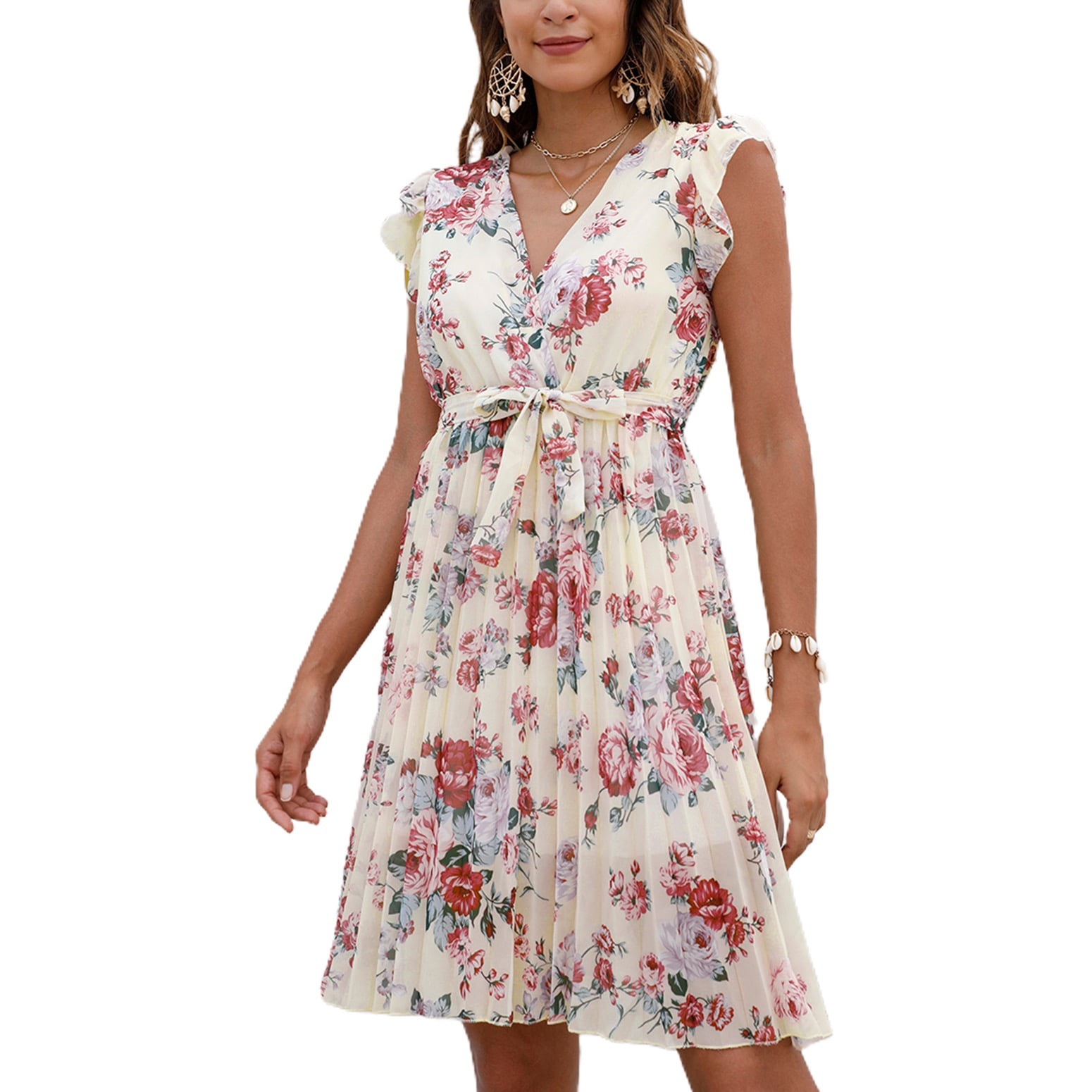 SWSMCLT Women's Casual Dress Summer Dresses Knitted Spring Loose Fit ...