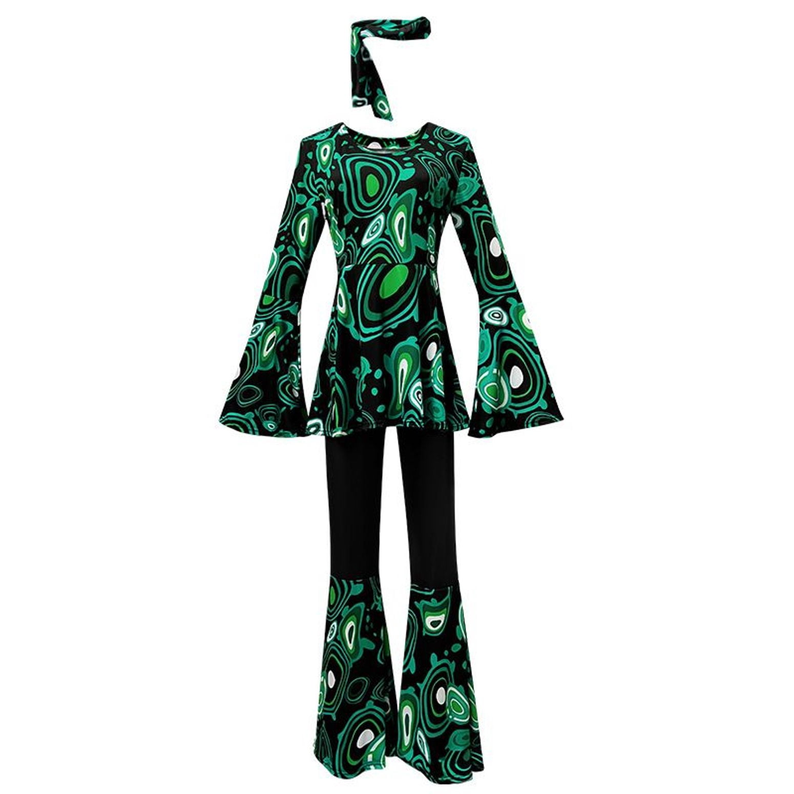 SWSMCLT Women's Chic 60s 3 Pack Outfit Set Elastic Band Fall Flare ...