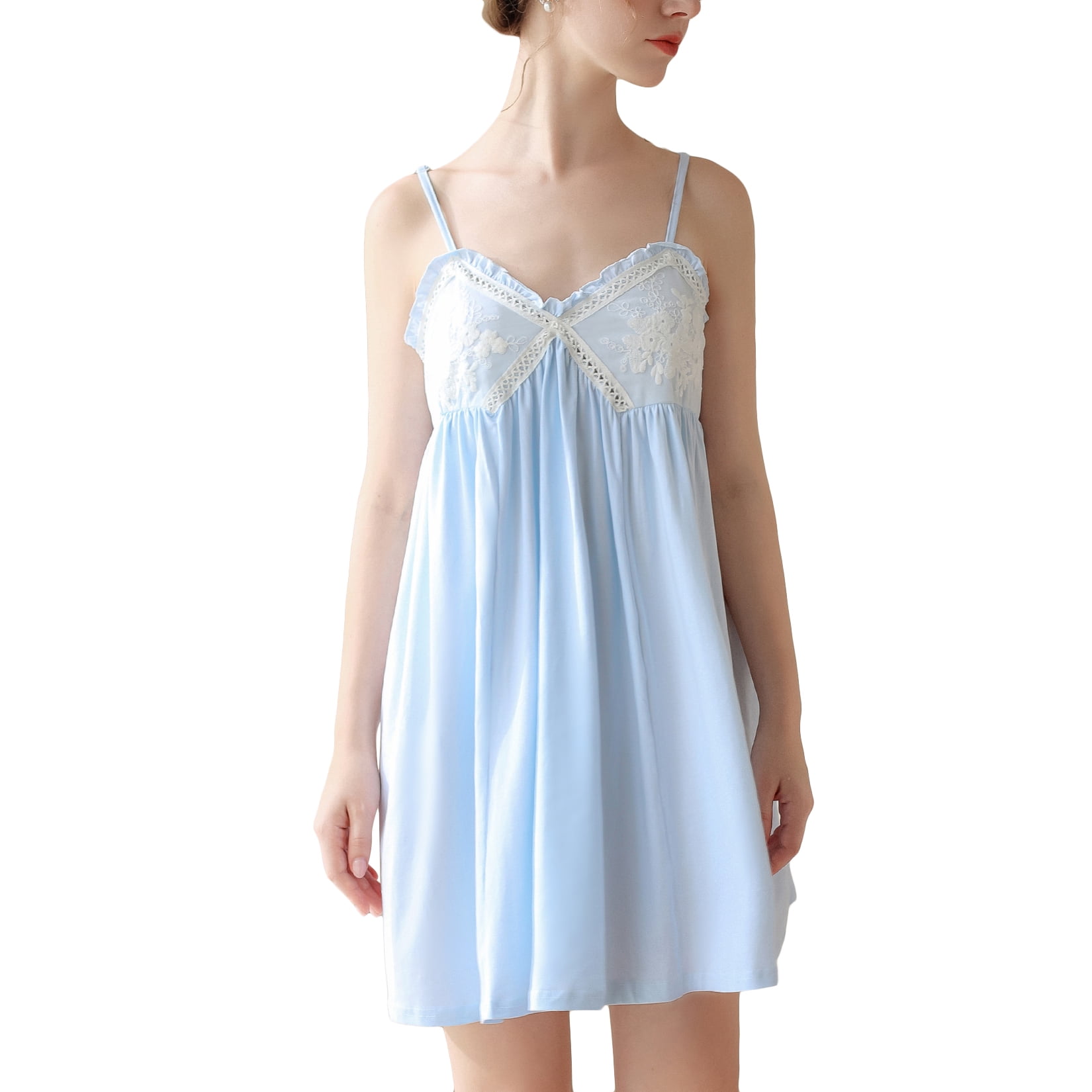 SWSMCLT Women's Cotton Victorian Nightgowns Vintage Sleep Dress Soft ...