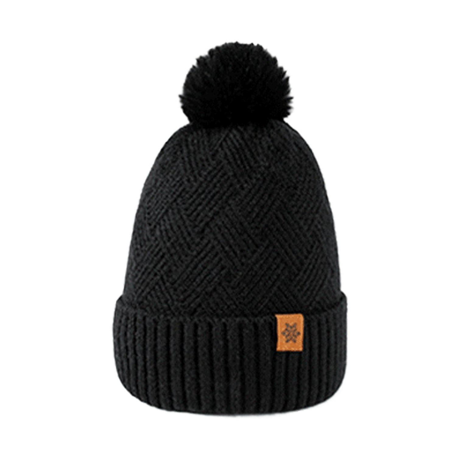 SWSMCLT Women's Crochet Beanie Fall Beanies Ball Pull On Stretch Soft ...