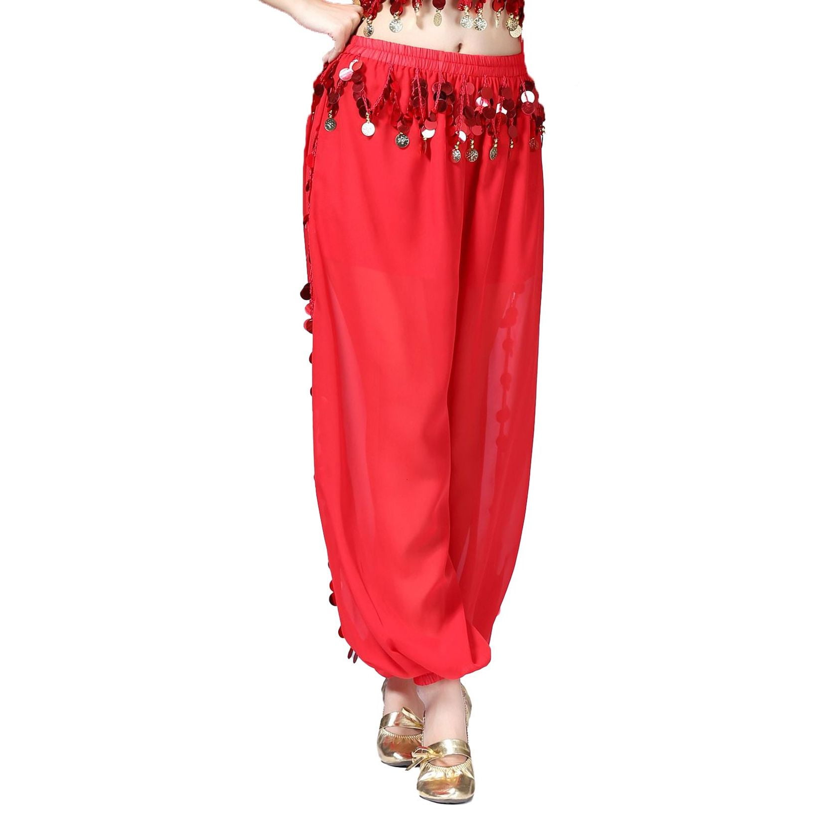 SWSMCLT Women's Dance Costume Lightweight Pants Dance Loose Fit Fringe ...