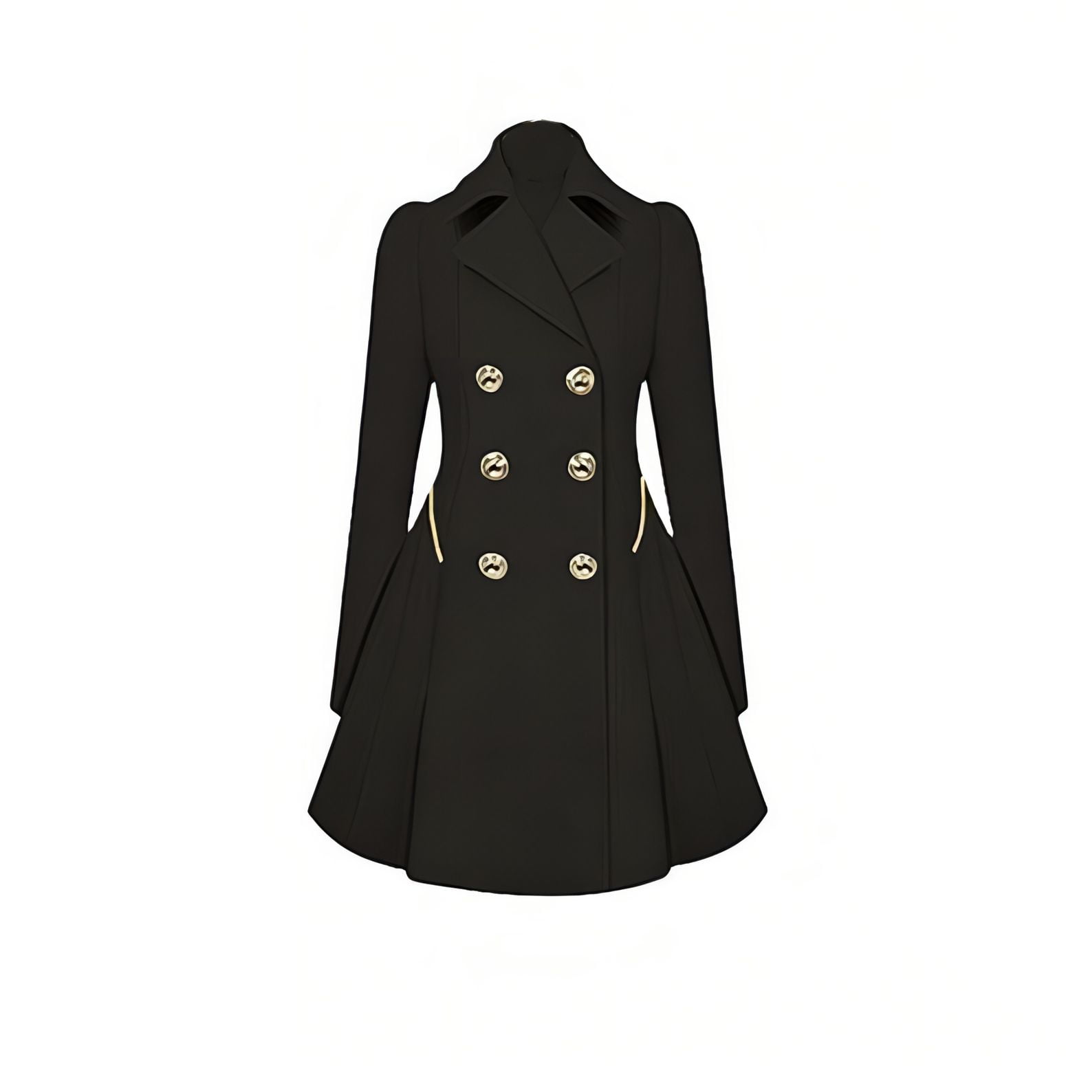 SWSMCLT Women's Double Breasted Trenchcoat Long Sleeve Coat Winter Soft ...