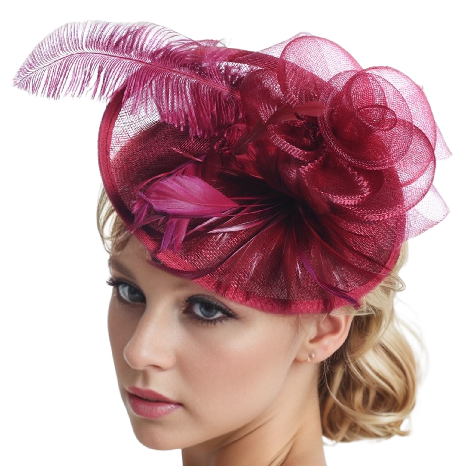 SWSMCLT Women's Elegant Mesh Fascinator Hat, Tea Party Wedding Fashion ...