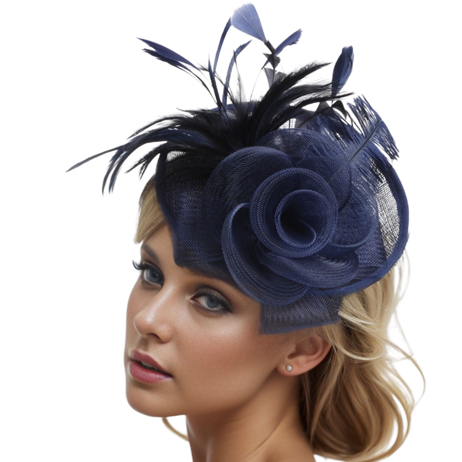 SWSMCLT Women's Fascinator Tea Party Hat Mesh Fancy Wedding Elegant Hat ...