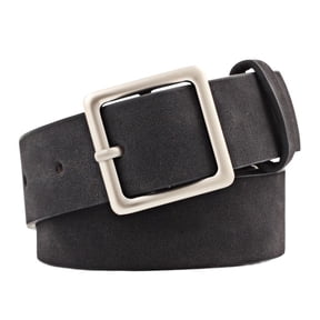 Time and Tru Women's Faux Leather Belt with Roller Buckle, Loop Detail ...