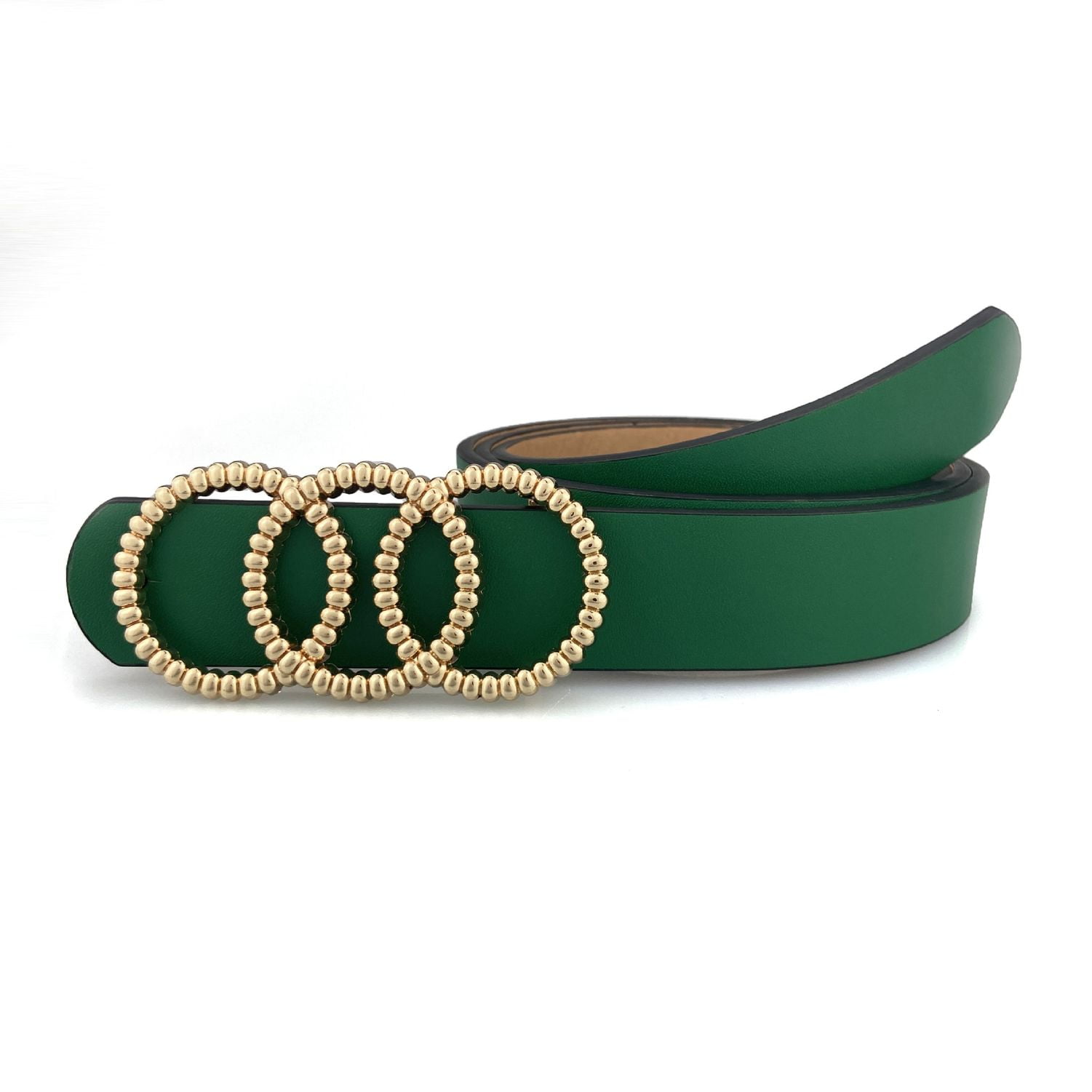 SWSMCLT Women's Faux Leather Belt Cocktail Slimming Holeless Belt For ...