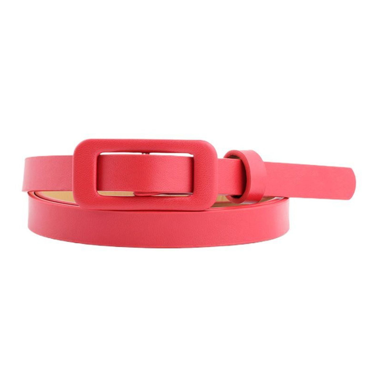 SWSMCLT Women's Faux Leather Belt For Dress Summer Groove Belt Fashion ...